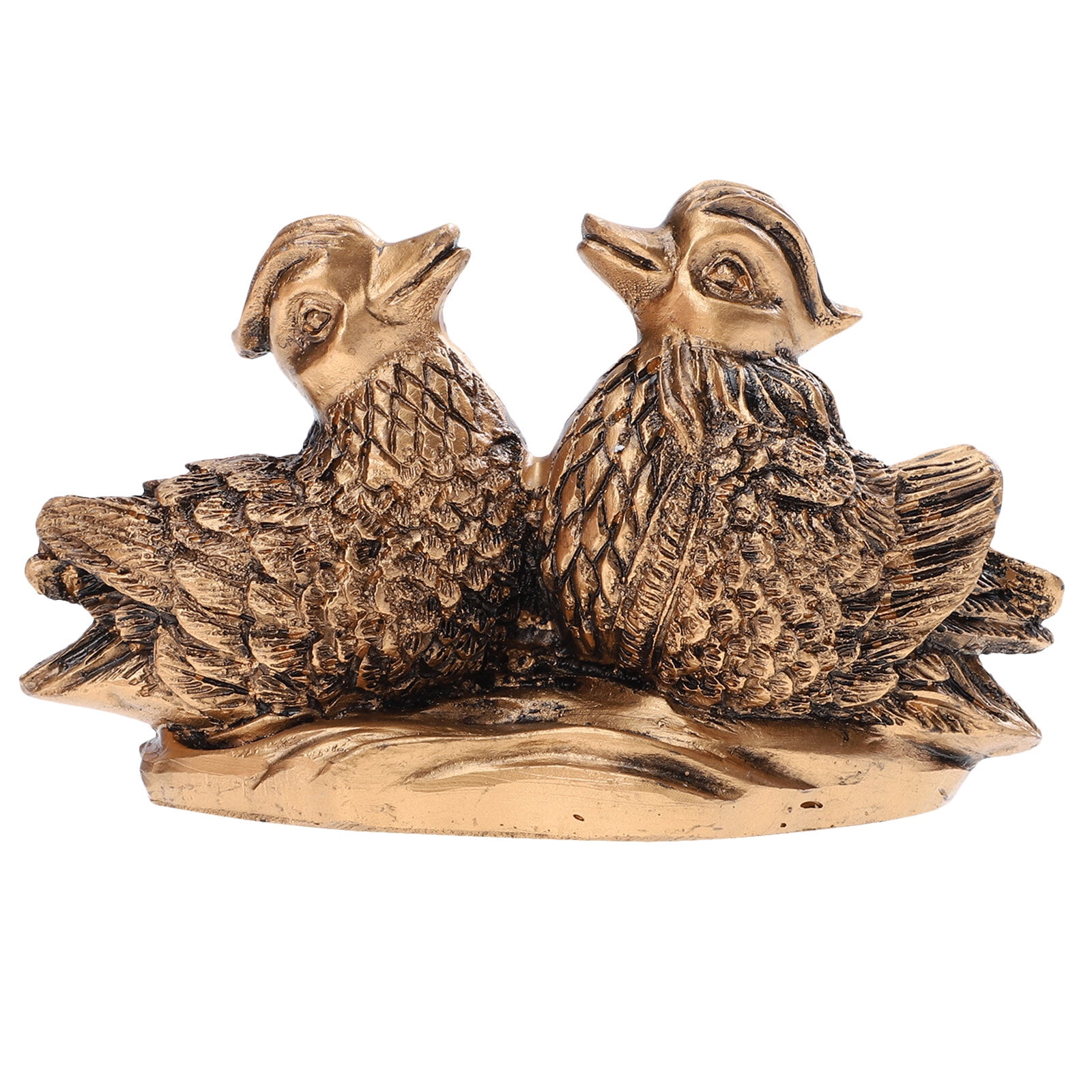 Decorative Mandarin Duck Figurine Feng Shui Adornment Love Birds Statue ...