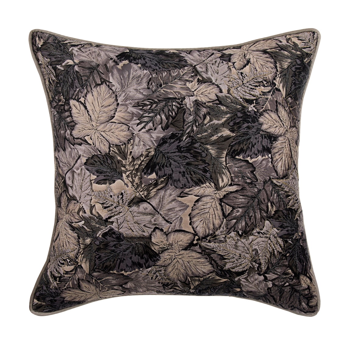 Decorative Maple Leaf Euro Shams Cover, 26x26 inch (65x65 cm) Satin ...