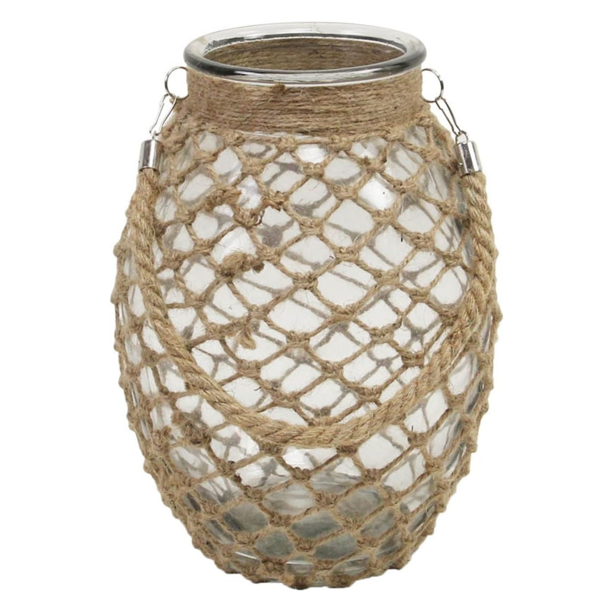 Decorative Melon Shaped Glass Jar With Rope Wrapped Exterior - Walmart.com