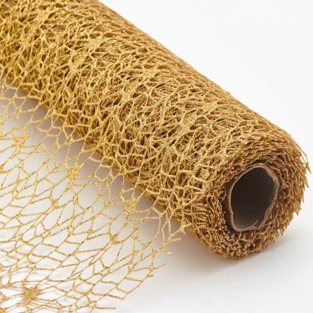 Decorative Mesh Roll - 19" x 5 Yards - Gold - Walmart.com