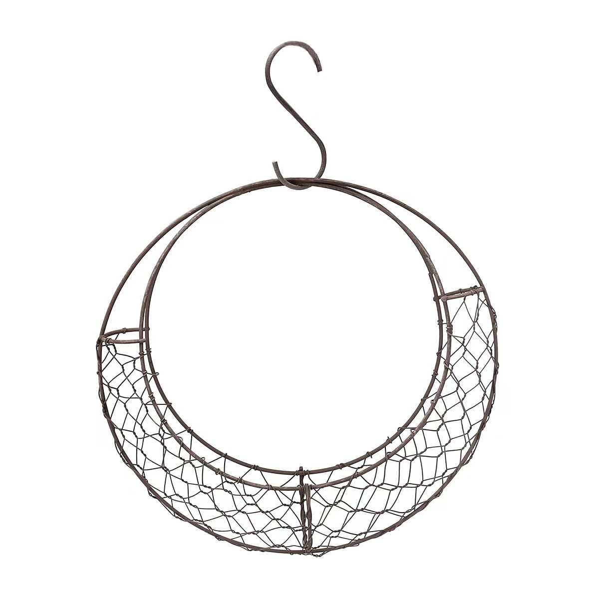 Decorative Metal Crescent-Shaped Hanging Planter For Displaying Floral ...