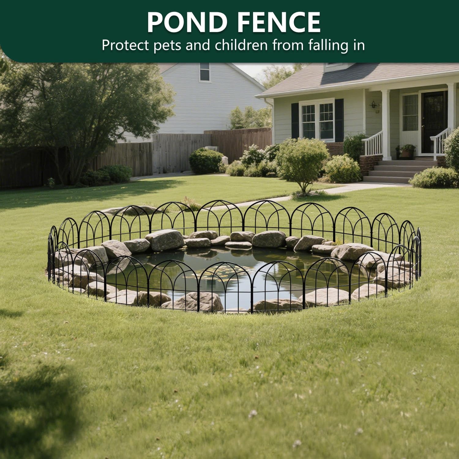 Decorative Metal Garden Fence Panel, No Animal Barrier, 12.55"x16.53 ...