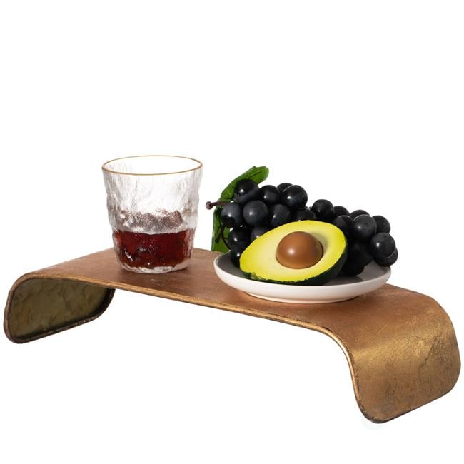 Decorative Metal Gold Stand Rectangular Shape Rustic Tray and PC ...