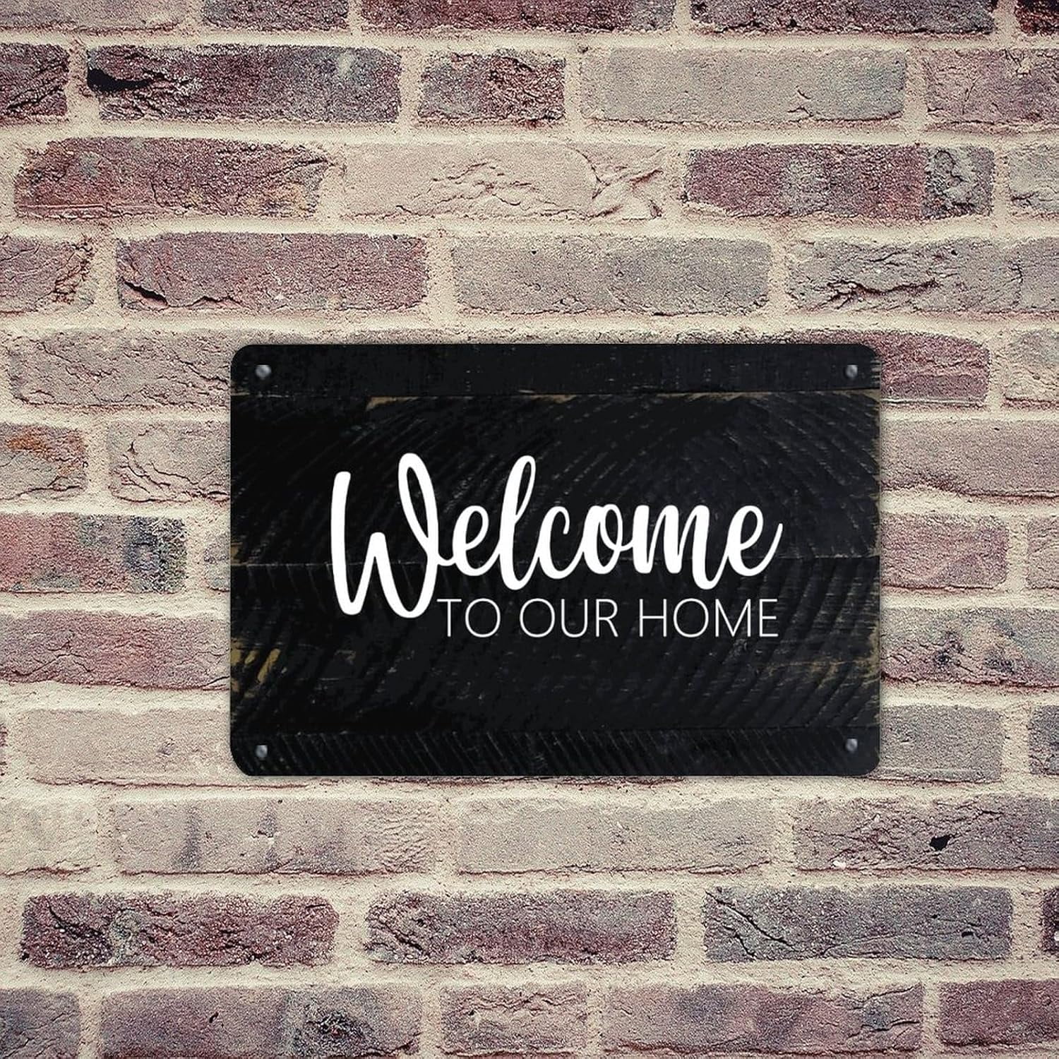Decorative Metal Tin Sign Welcome To Our Home Wall Poster Garage Signs ...