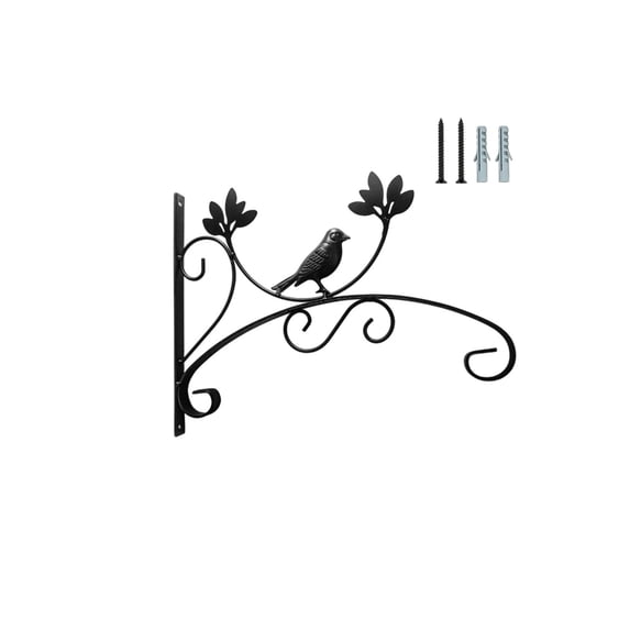 Decorative Metal Wall Mount Bird Hook with Scrollwork for Flower ...