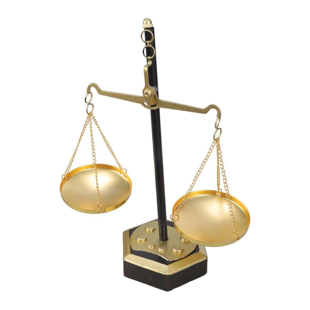 Decorative Metal Weight Scale Sculpture Desktop Ornament for Home ...
