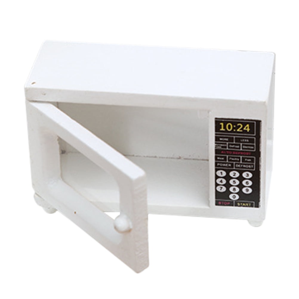 Decorative Mini Microwave Oven Model Wood Furniture Model Doll House ...