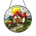 Decorative Mushroom House Stained Glass Suncatcher – Window Art1701 ...