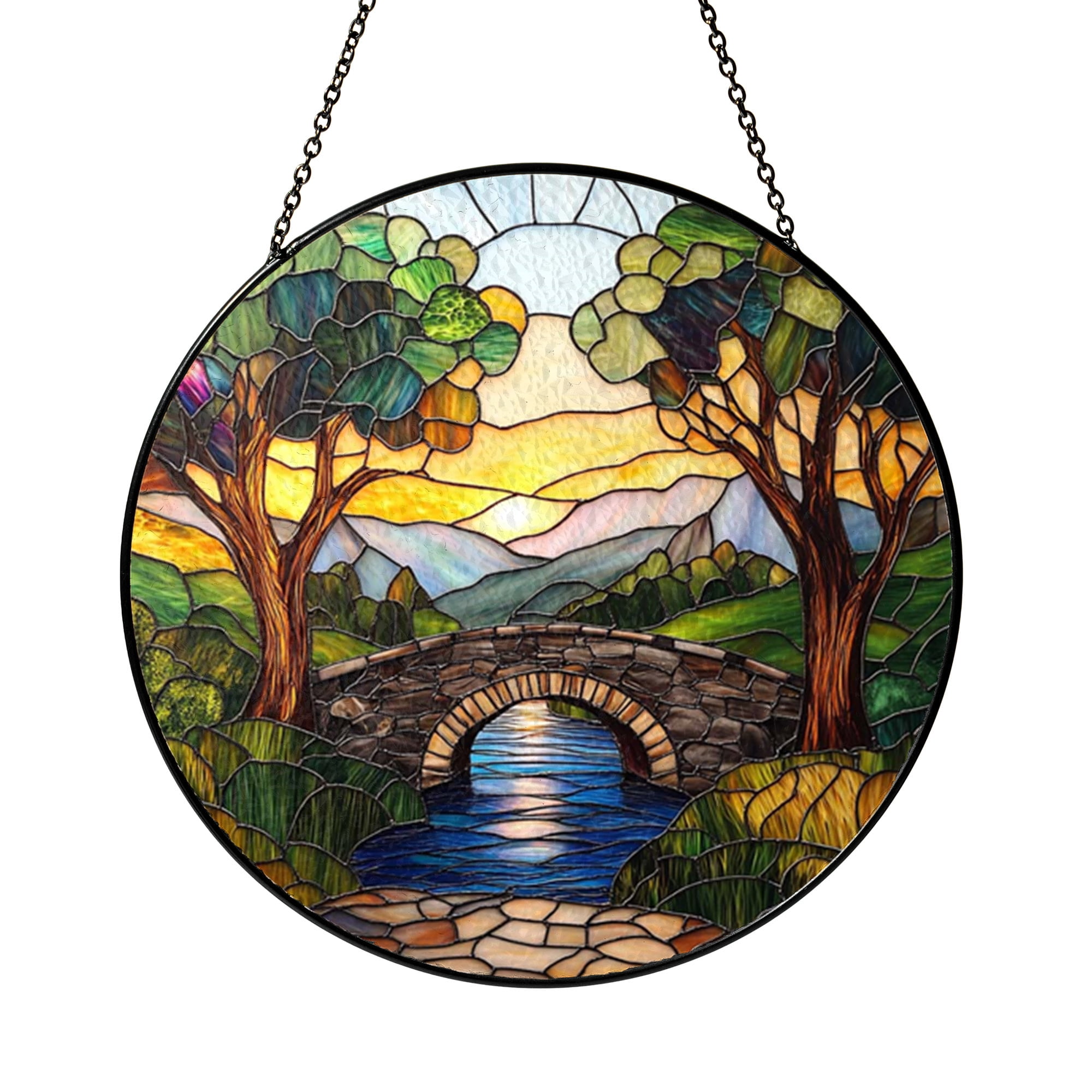 Decorative Nature Bridge Glass Suncatcher for Window2101 - Walmart.com