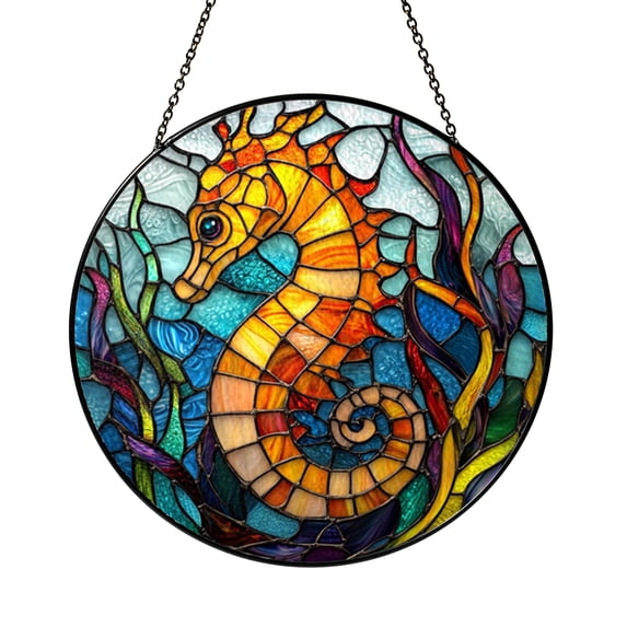 Decorative Ocean Seahorse Glass Suncatcher - Walmart.com