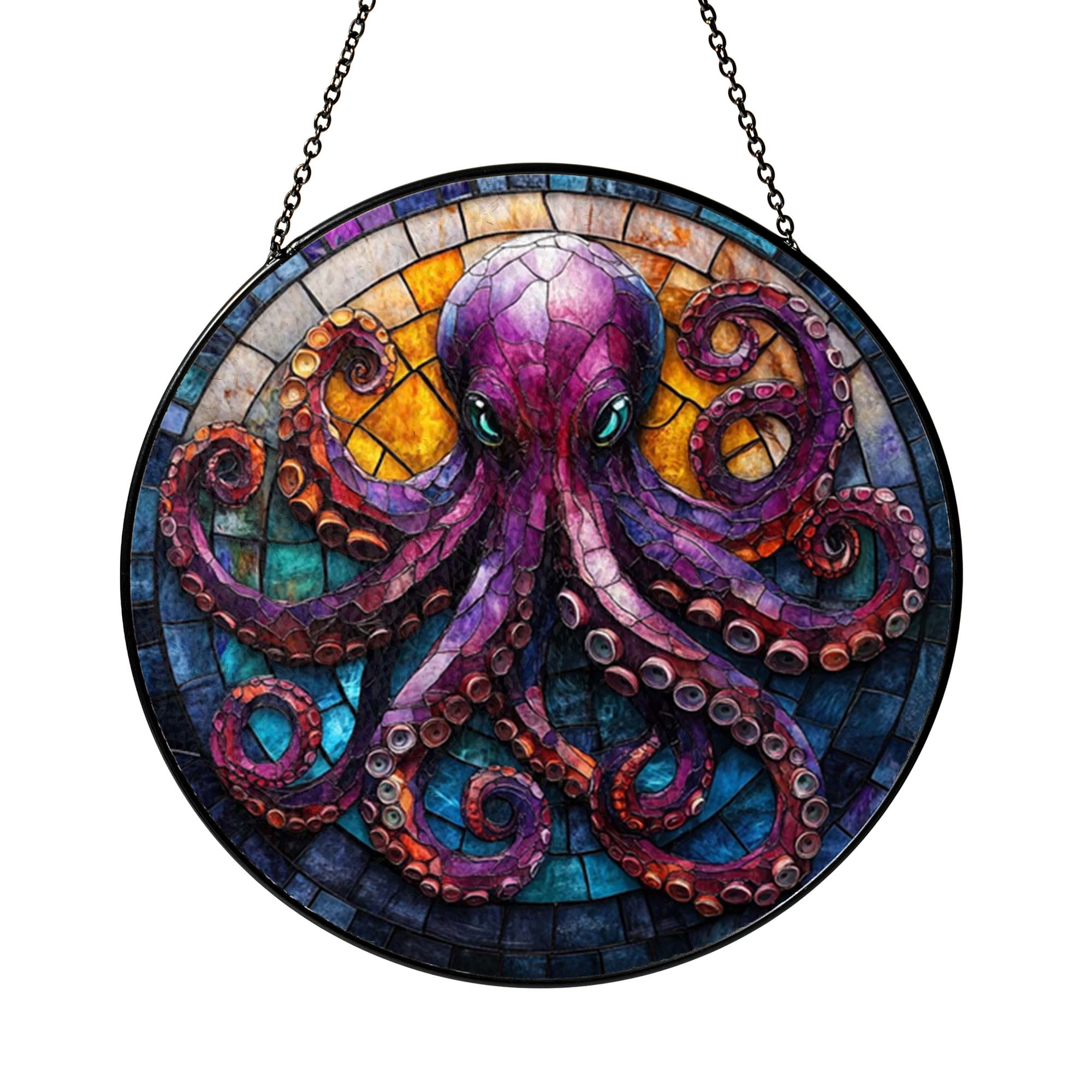 Decorative Octopus Glass Suncatcher for Ocean Theme Decor2101 - Walmart.com