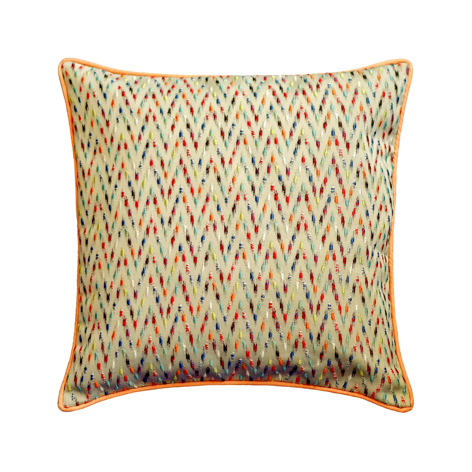 Decorative Orange 20"x20" (50x50 cm) Sqaure Throw Pillows, Jacquard ...