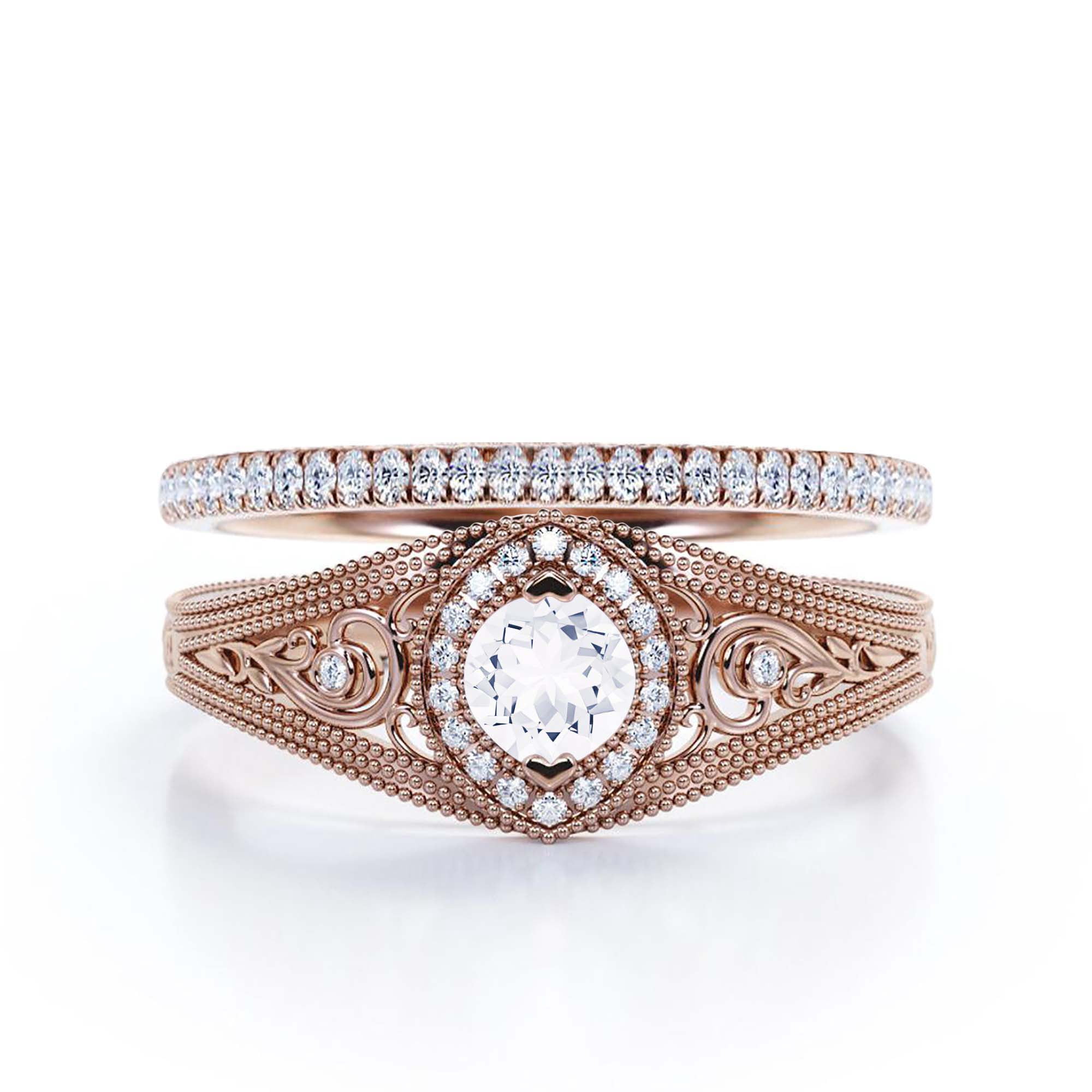 Decorative Ornament 1.75 Carat Round Cut Diamond Moissanite Engagement ...