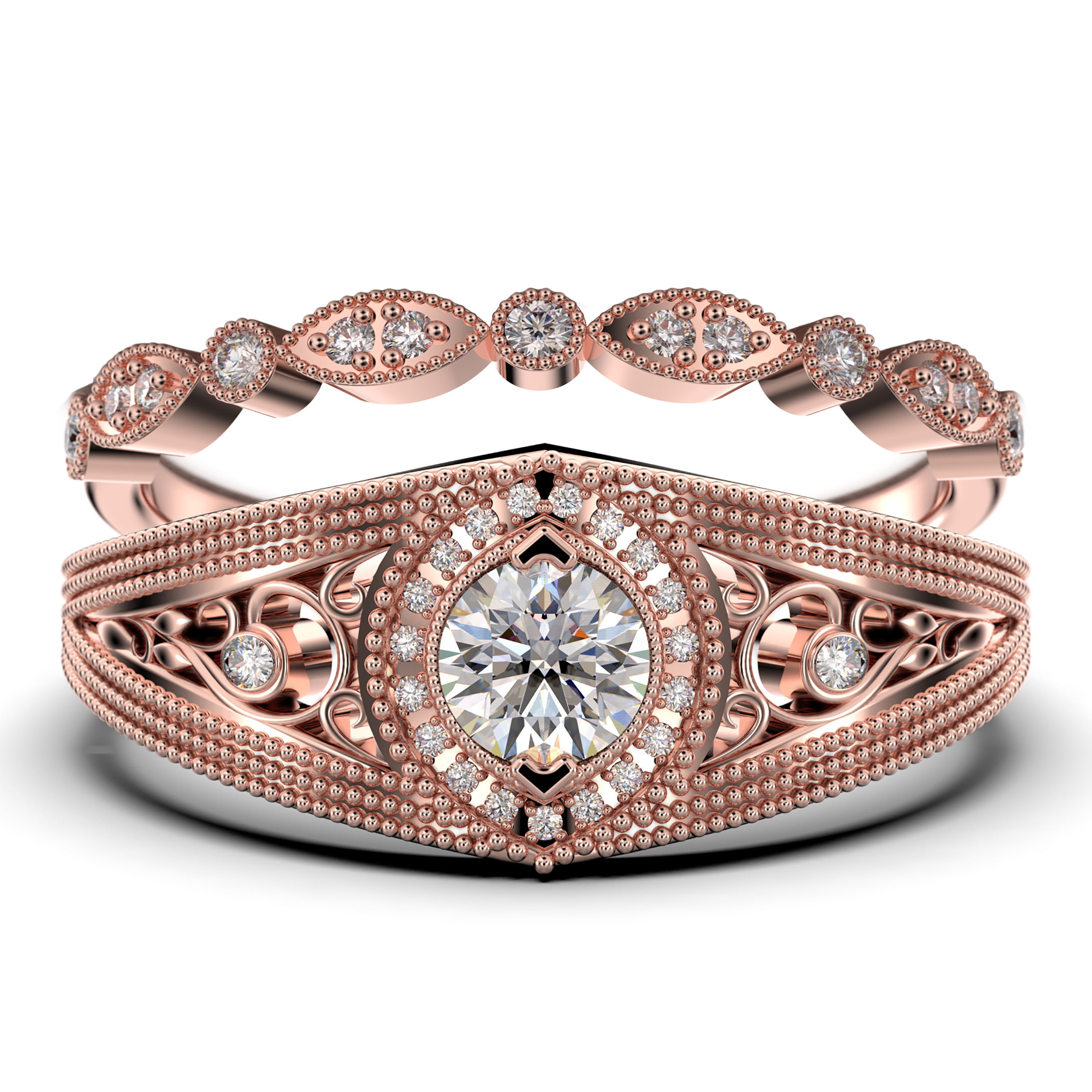 Decorative Ornament 1.75 Carat Round Cut Diamond Moissanite Engagement ...