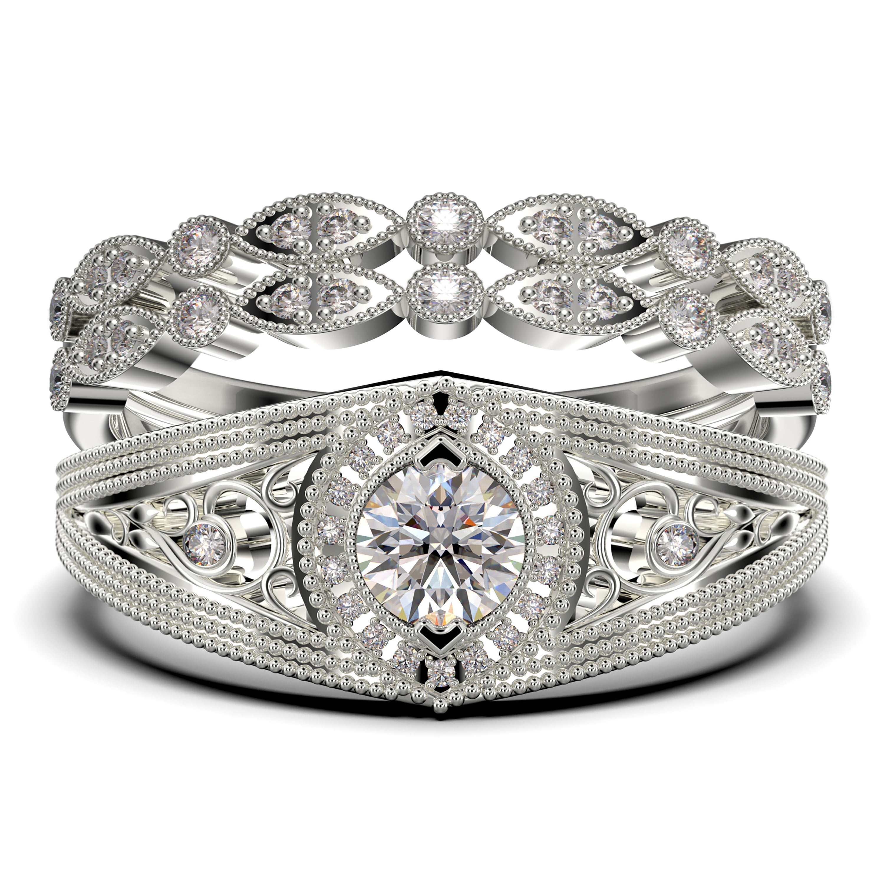 Decorative Ornament 2.25 Carat Round Cut Diamond Moissanite Unique ...