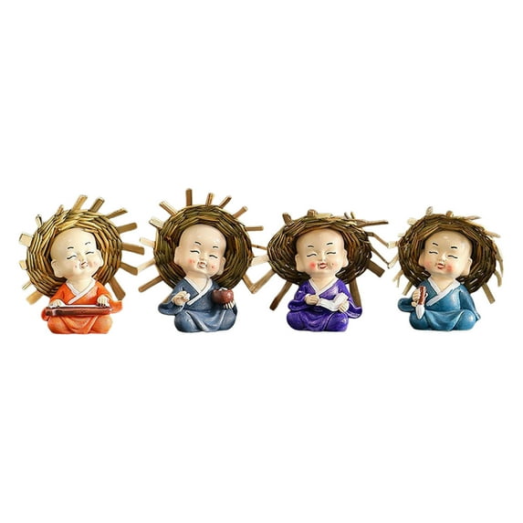 Decorative Ornaments Music Chess Calligraphy And Painting Mini Monk ...