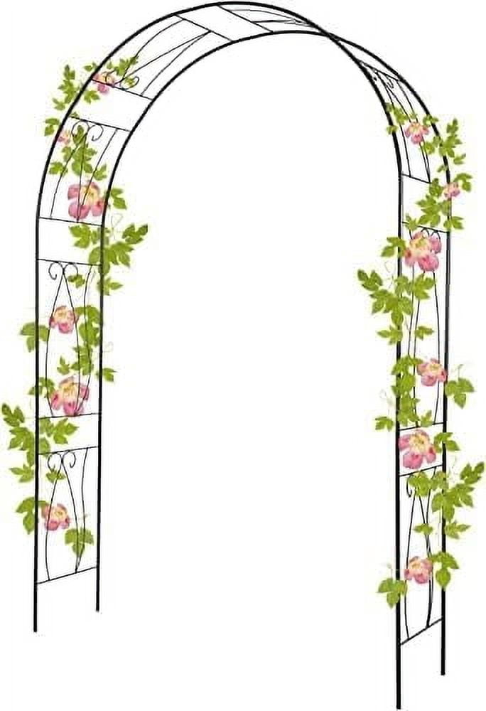Decorative Outdoor Garden Arch Metal Wedding Arch Garden Arbor Black ...