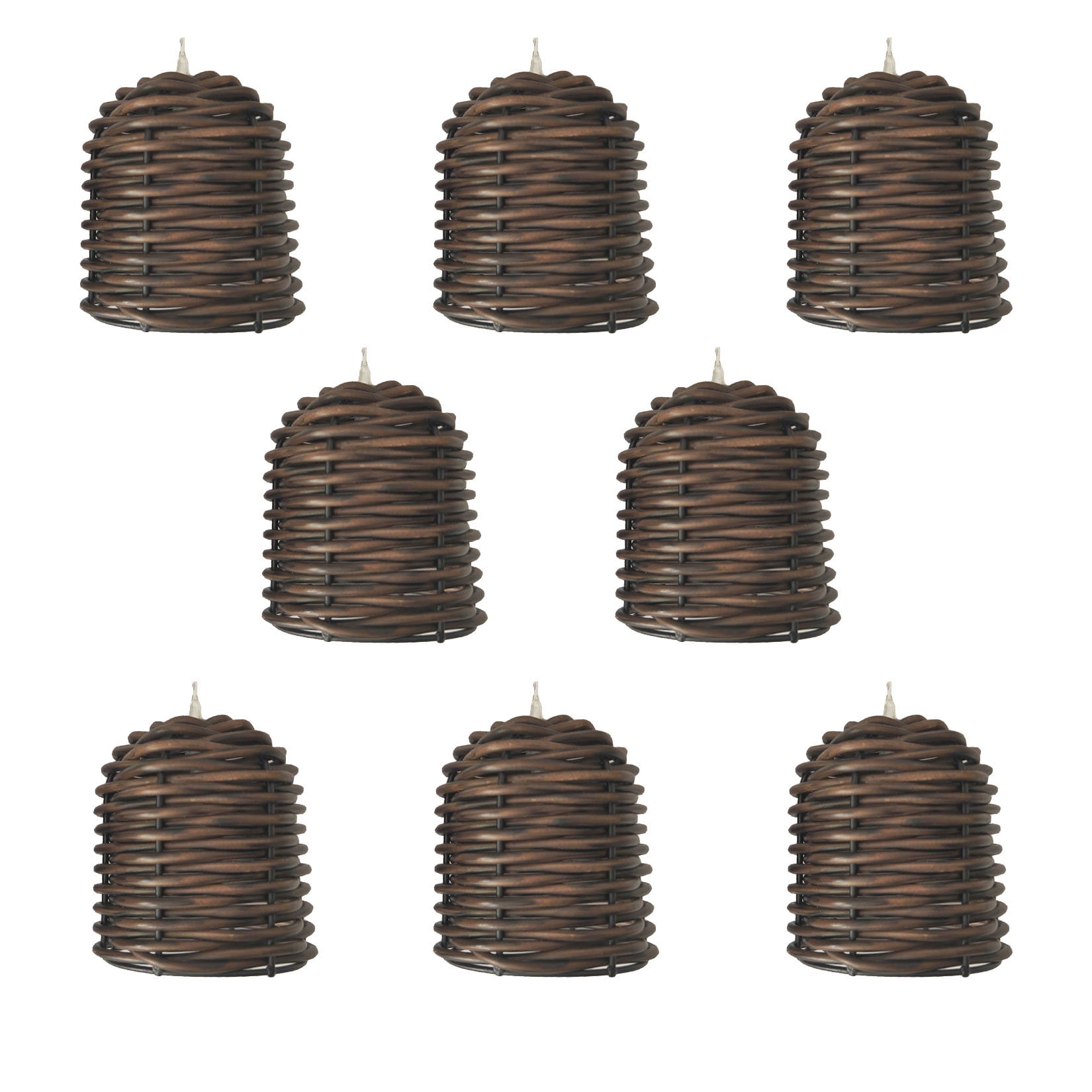 Decorative Outdoor Patio String Lights - 10 Lights Globe Rattan Wicker ...