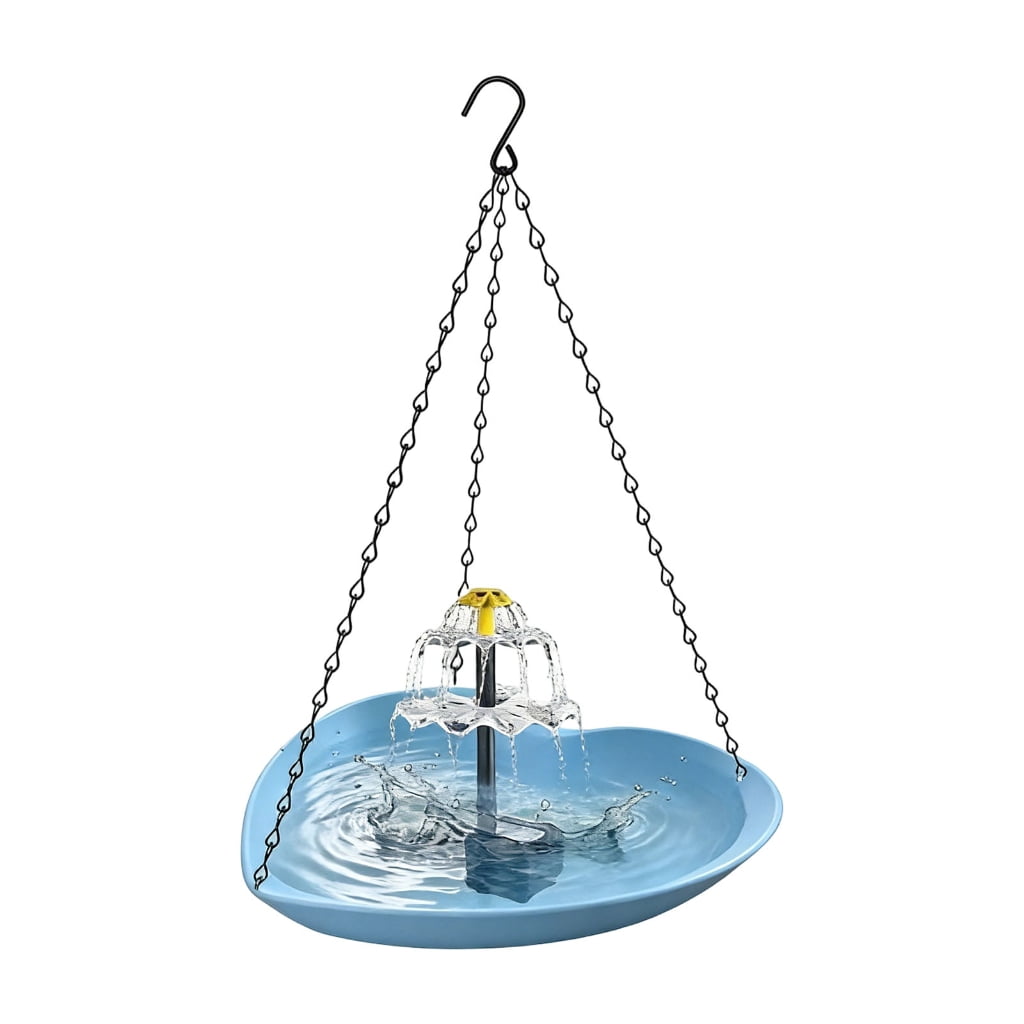 Decorative Outdoor Solar Bird Bath Solar Birdbath Fountain Hangable ...