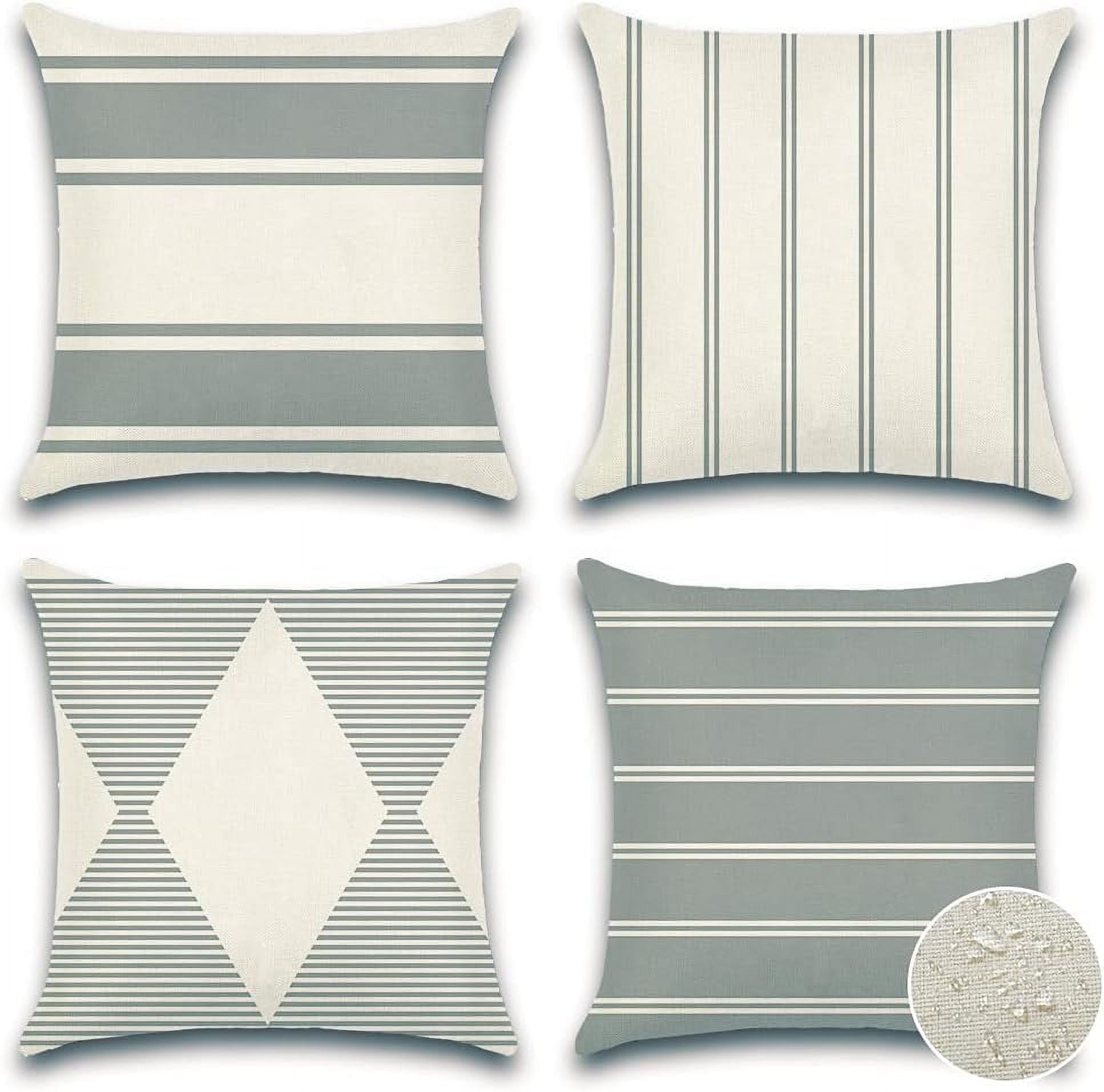 Decorative Outdoor Throw Pillow Covers 16x16 Inch Waterproof Geometry ...