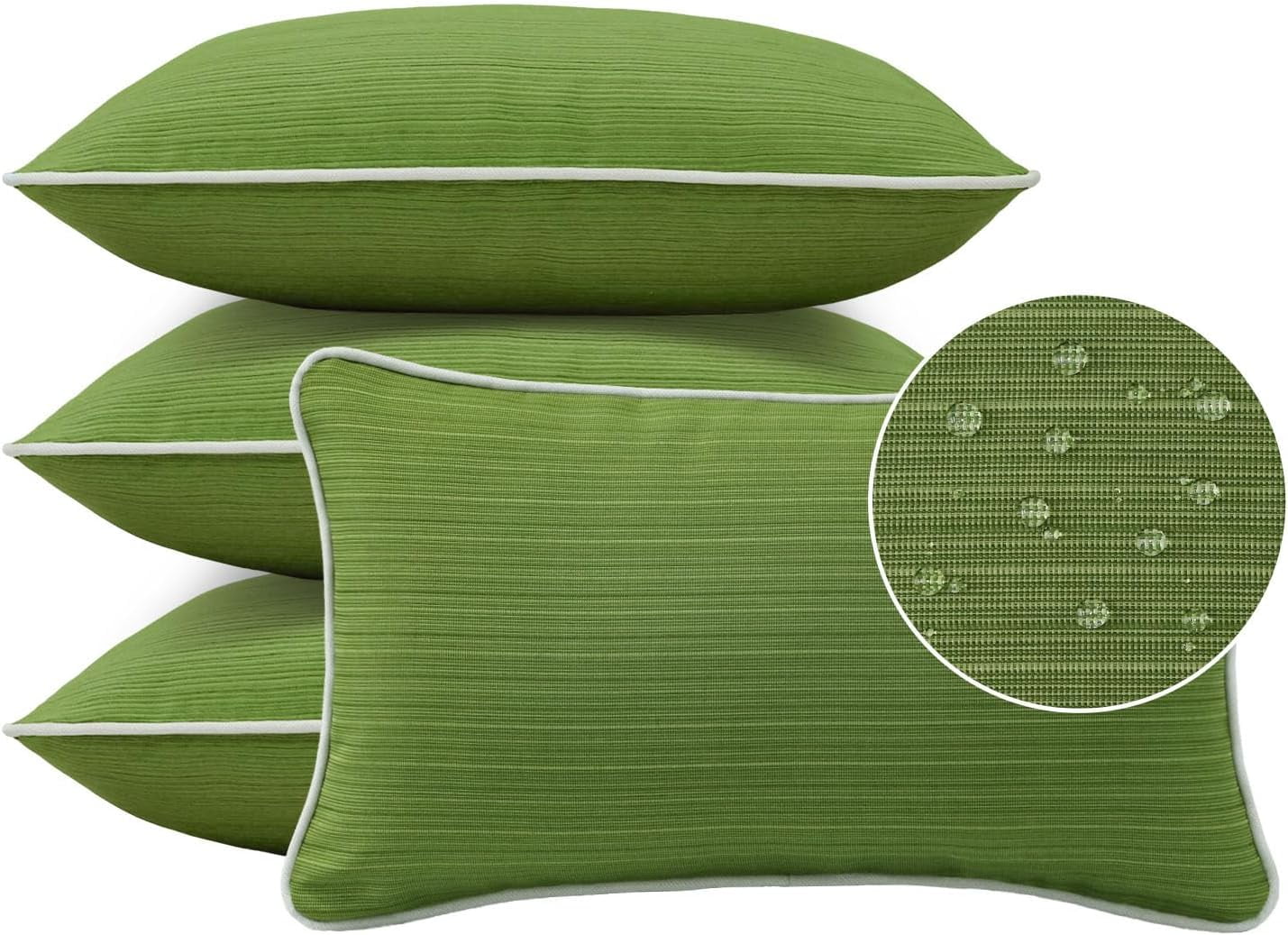 Decorative Outdoor Water Repellent Throw Pillows with Inserts, Set of 4 ...