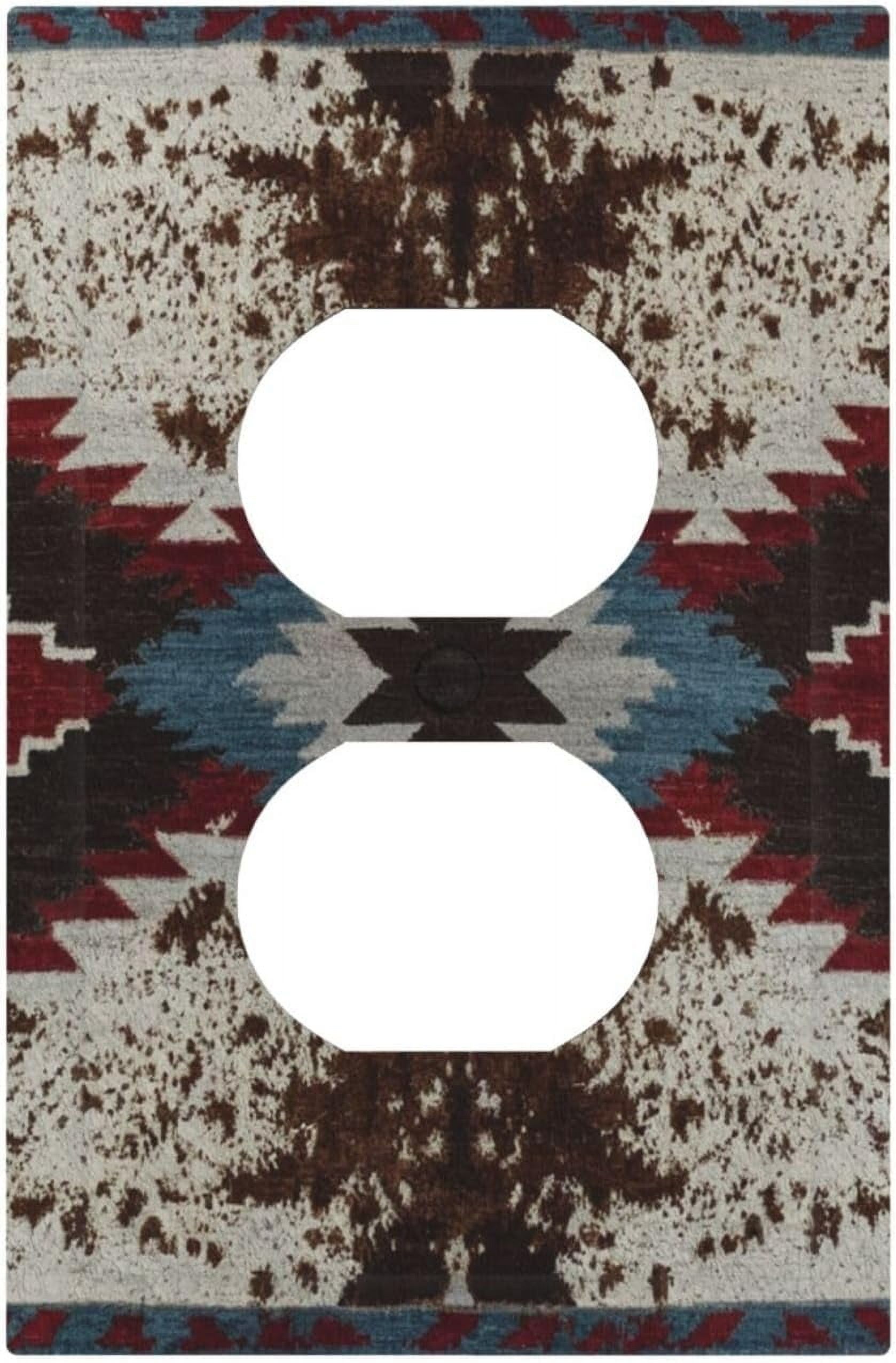 Decorative Outlet Covers Aztec Western Highland Cowhide Texture 1 Gang ...