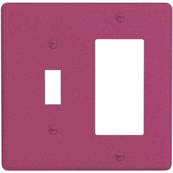 Decorative Outlet Covers Reddish Purple 2 Gang Light Switch Cover Plate ...