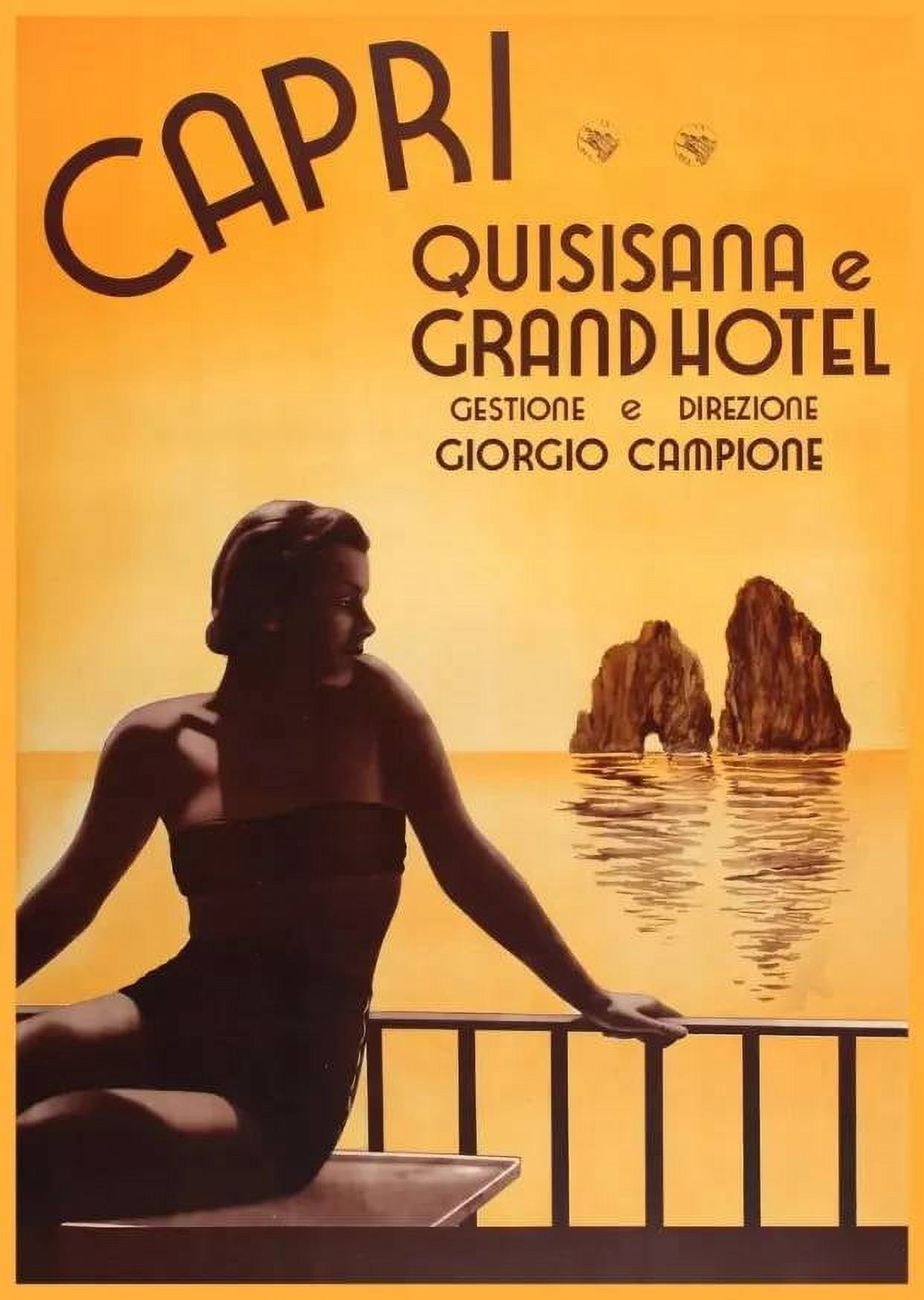 Decorative POSTER.Home room Interior art design.Capri Quisisana resort ...