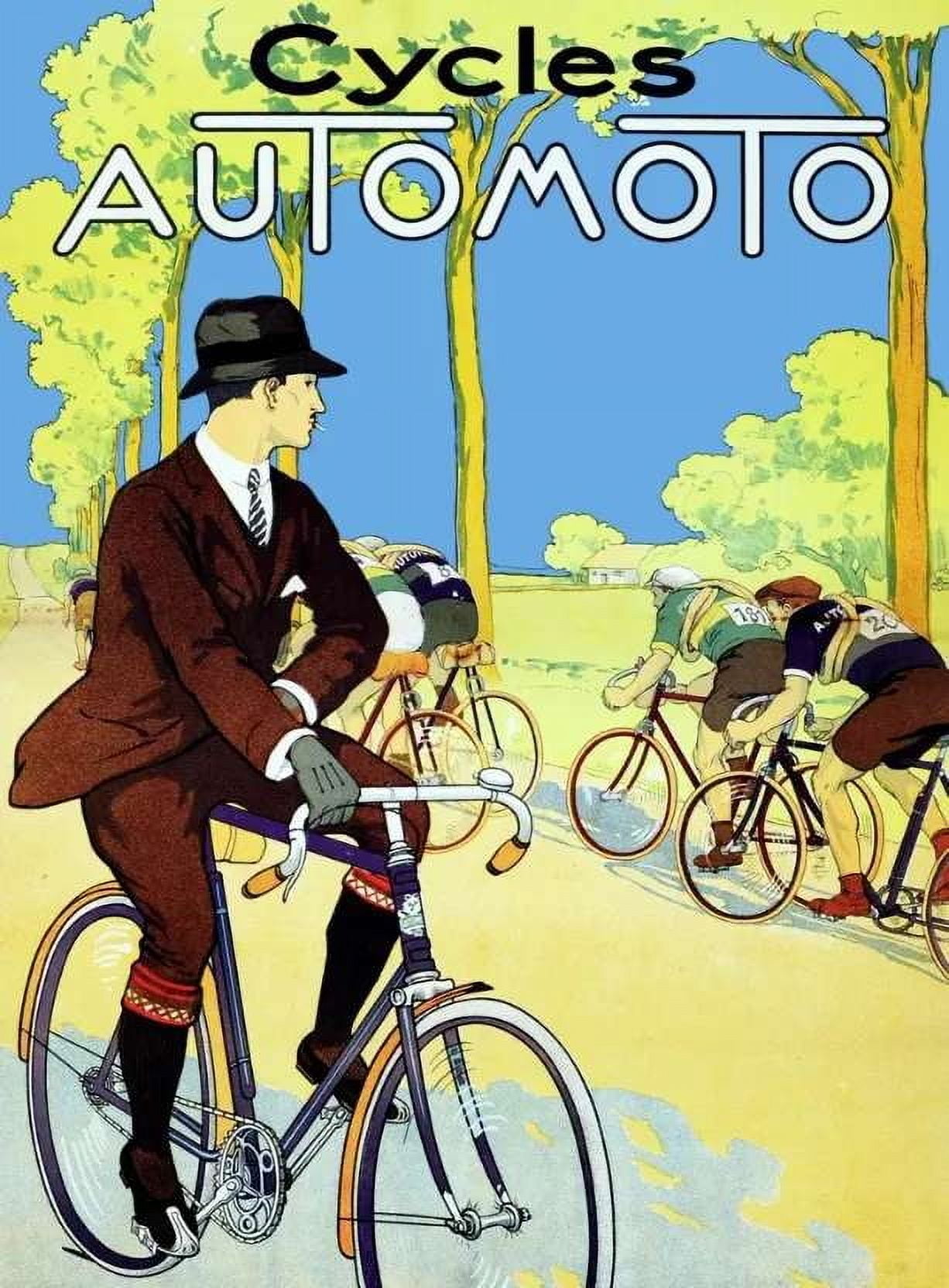 Decorative POSTER.Home room Interior art design.Vintage Motor Bicycle ...