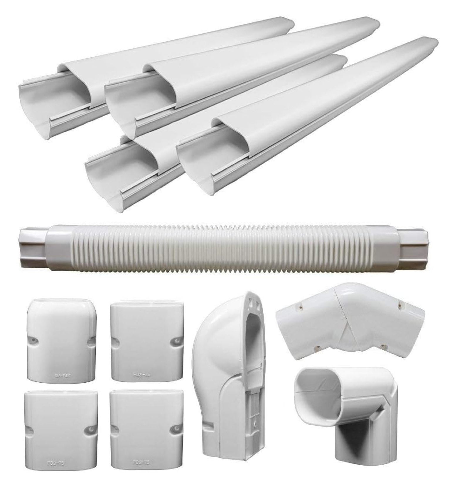 Decorative PVC Slim Line Cover Kit for Mini Split Air Conditioners and ...