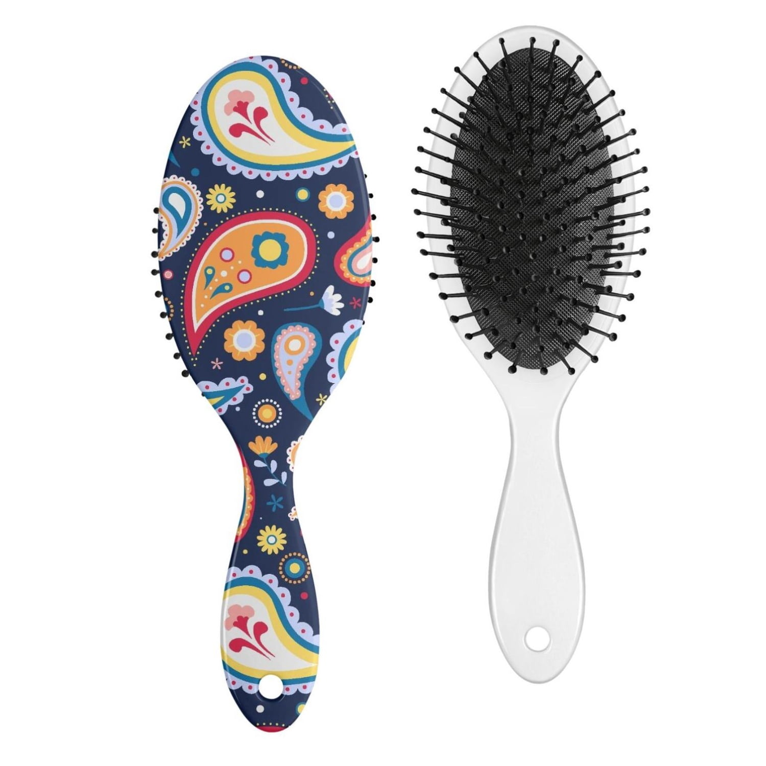 Decorative Paisley Print Hair Brush - Sleek & Simple Design for Frizz ...