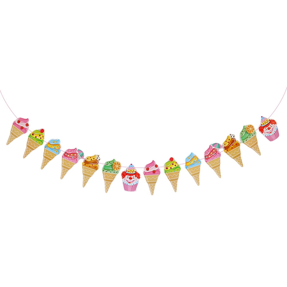 Decorative Paper Banners Shape Shape Bunting Garland Flags for Summer ...