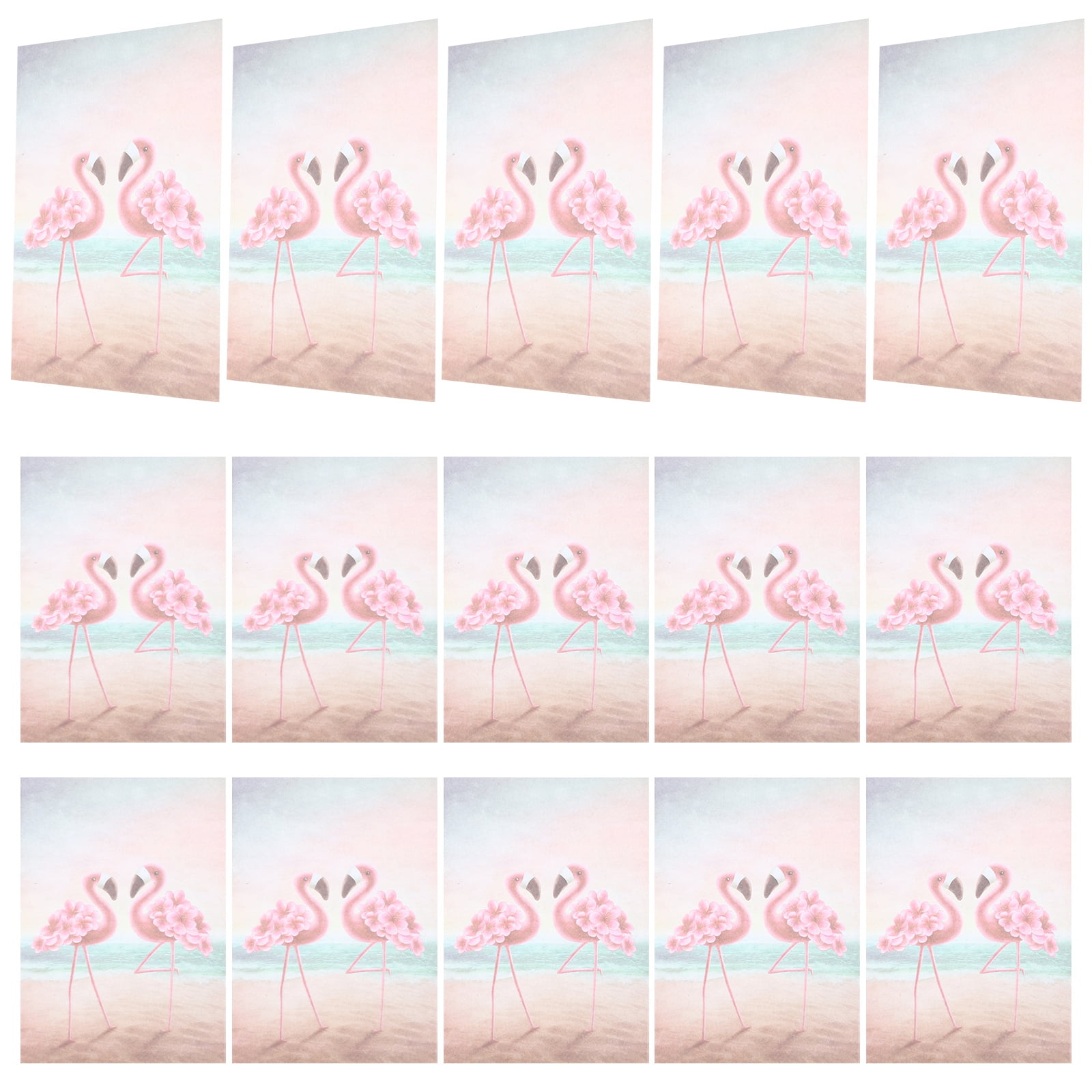 Decorative Paper Post Card Vintage Stationery Flamingo Letter Blank ...