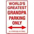 Decorative Parking Sign Grandpa 8â€ x 12â€ Embossed Aluminum Sign ...
