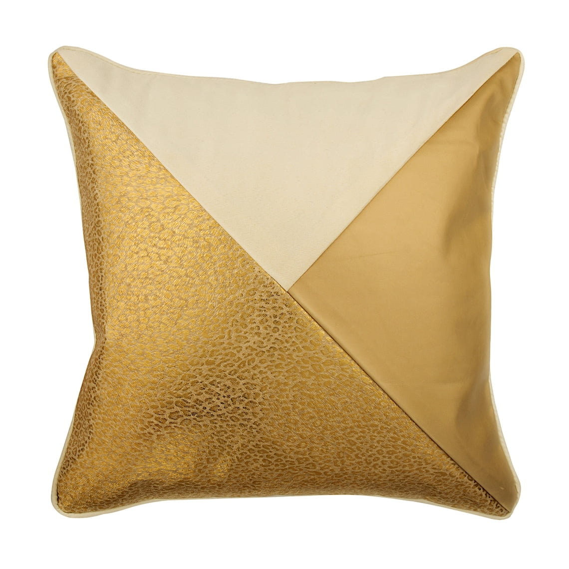 Decorative Patchwork Pillow Cover, 12x12 inch (30x30 cm) Faux Leather ...