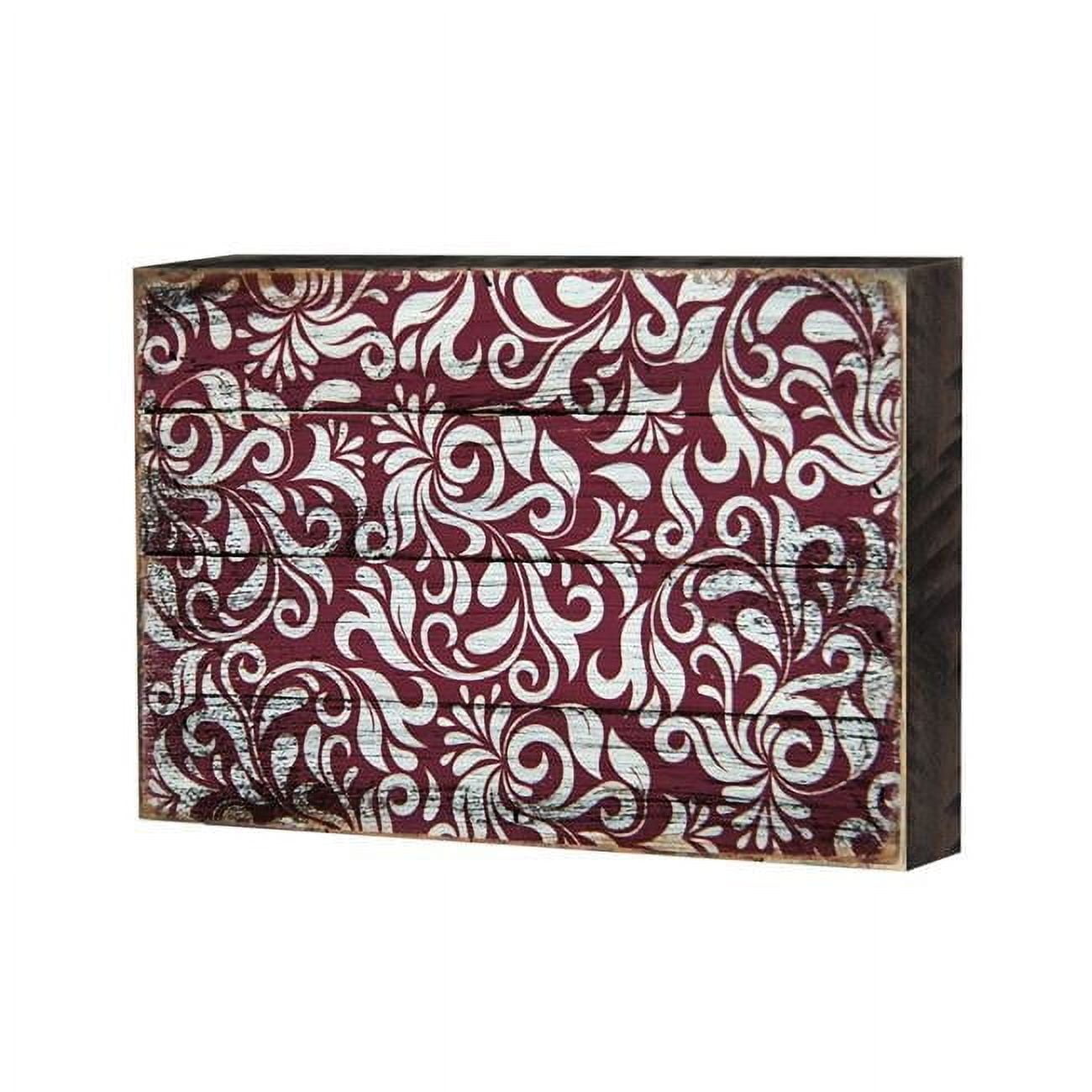 Decorative Patterned Rustic Wooden Block Design Graphic Art - Walmart.com
