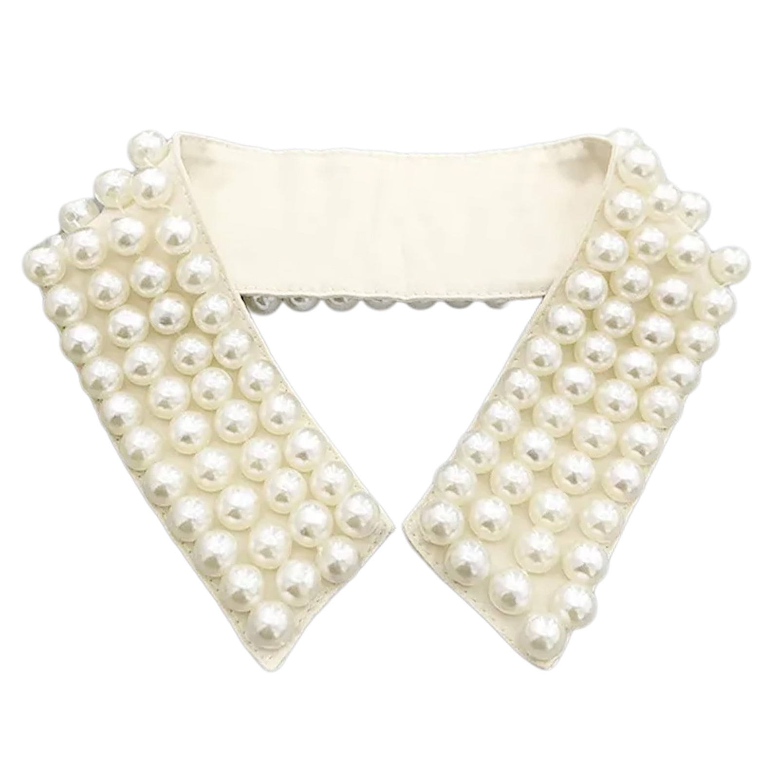 Decorative Pearls Beaded Blouse Faux Collar Shirt Insert Detachable ...
