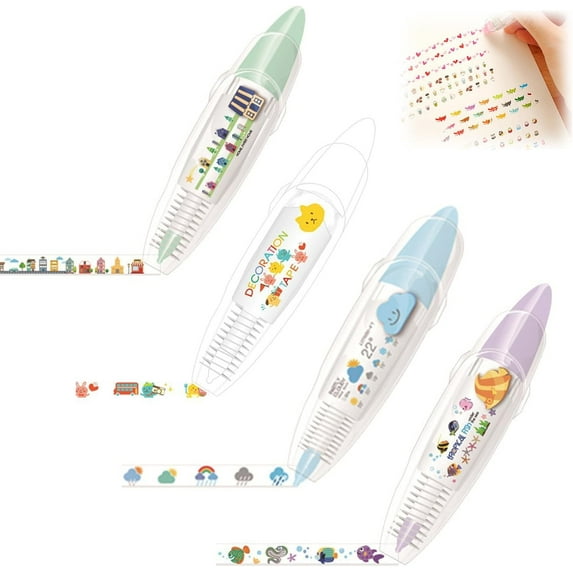 Decorative Pens, Animal Press Type Decorative Pens, DIY Cute Animals ...