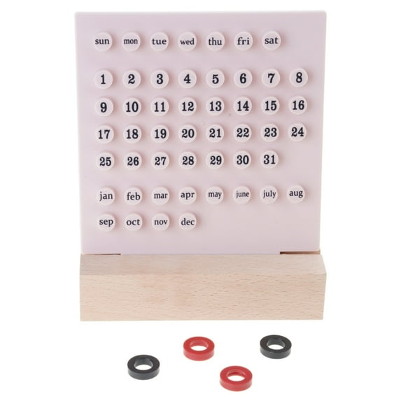 Decorative Permanent Calendar with Month Week Date Display Countdown ...