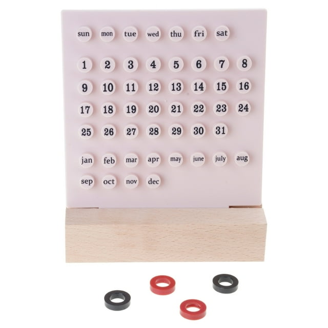 Decorative Permanent Calendar with Month Week Date Display Countdown ...