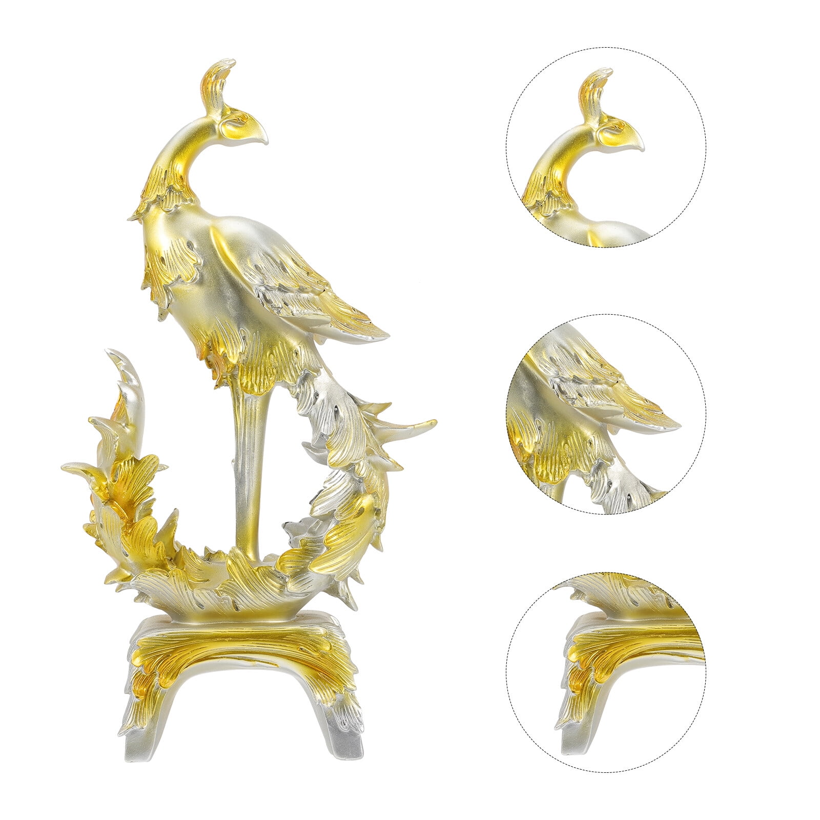 Decorative Phoenix Statue, Delicate Phoenix Statue Decor Resin Craft ...