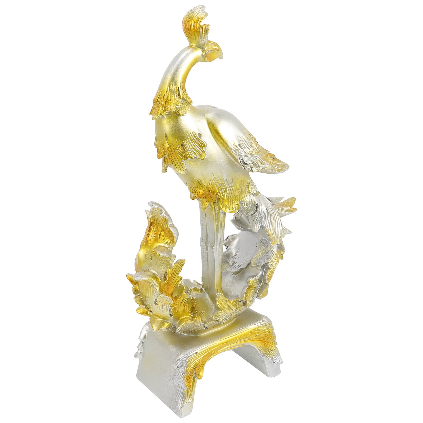 Foxnovo 1Pack Gold Multi 37.0x13.0x8.0in Phoenix Statue Resin Chinese ...
