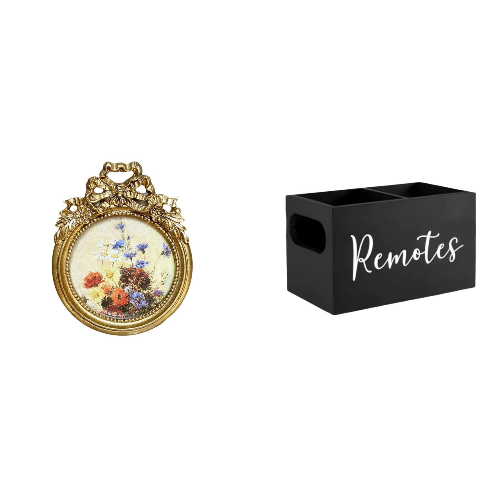 Decorative Photo Frame Remote Control Holder Organizer Resin ...