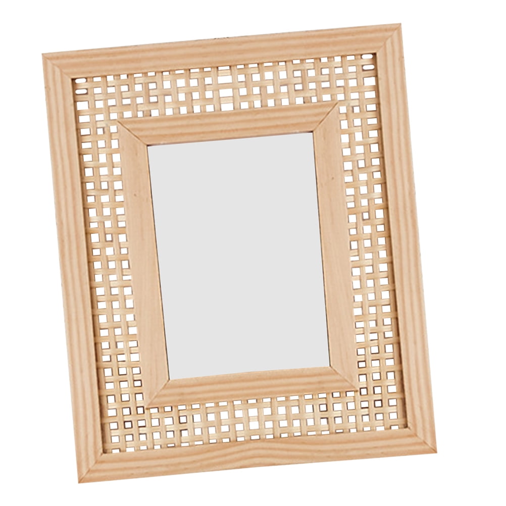 Decorative Picture Frames Holder for Wall Antique Gold Woven Rattan ...