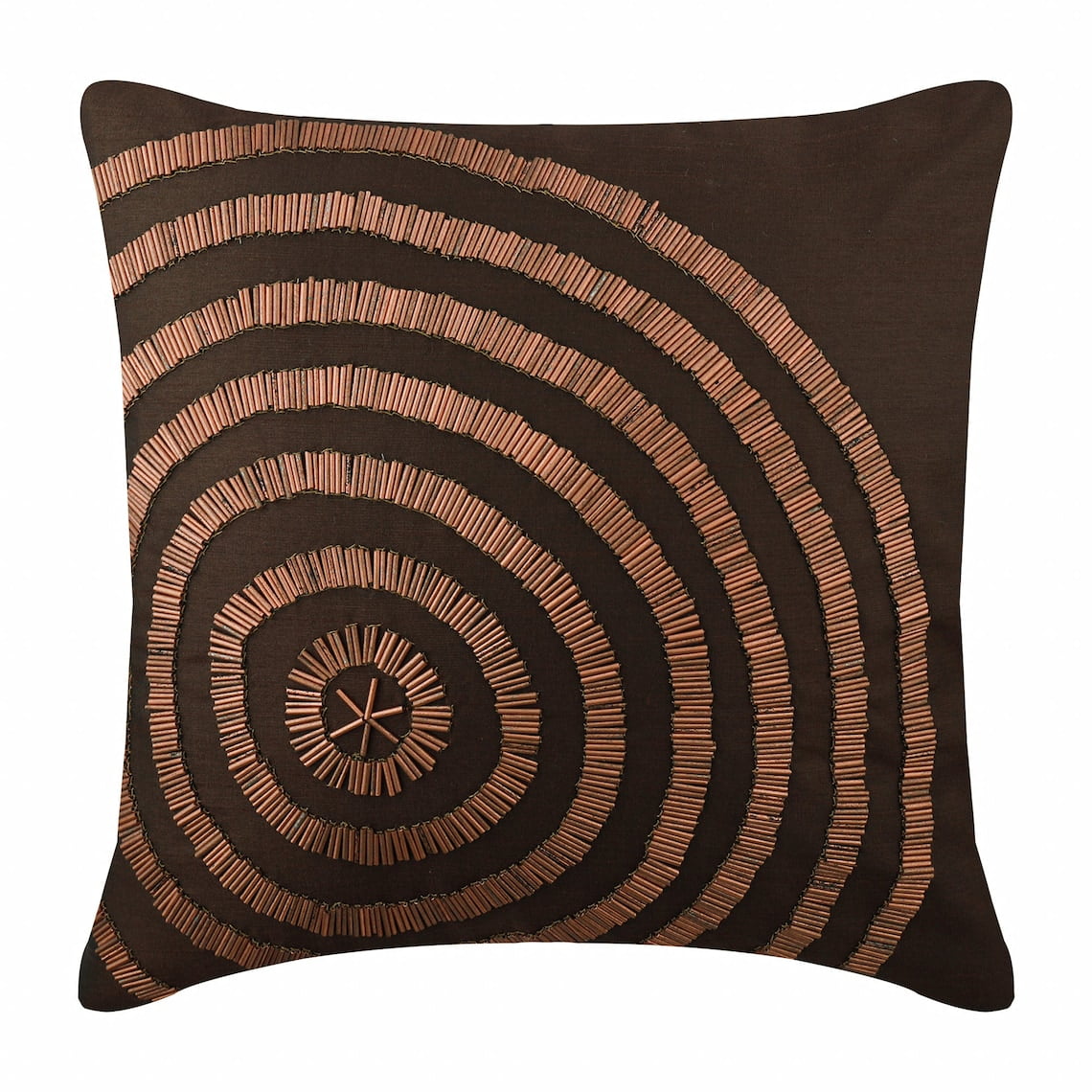Decorative Pillow Case Covers With Zipper, Brown Decorative Throw ...