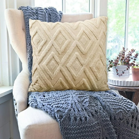 Decorative Pillow Cover, Bohemian Style Pattern, Woven Jacquard Texture ...