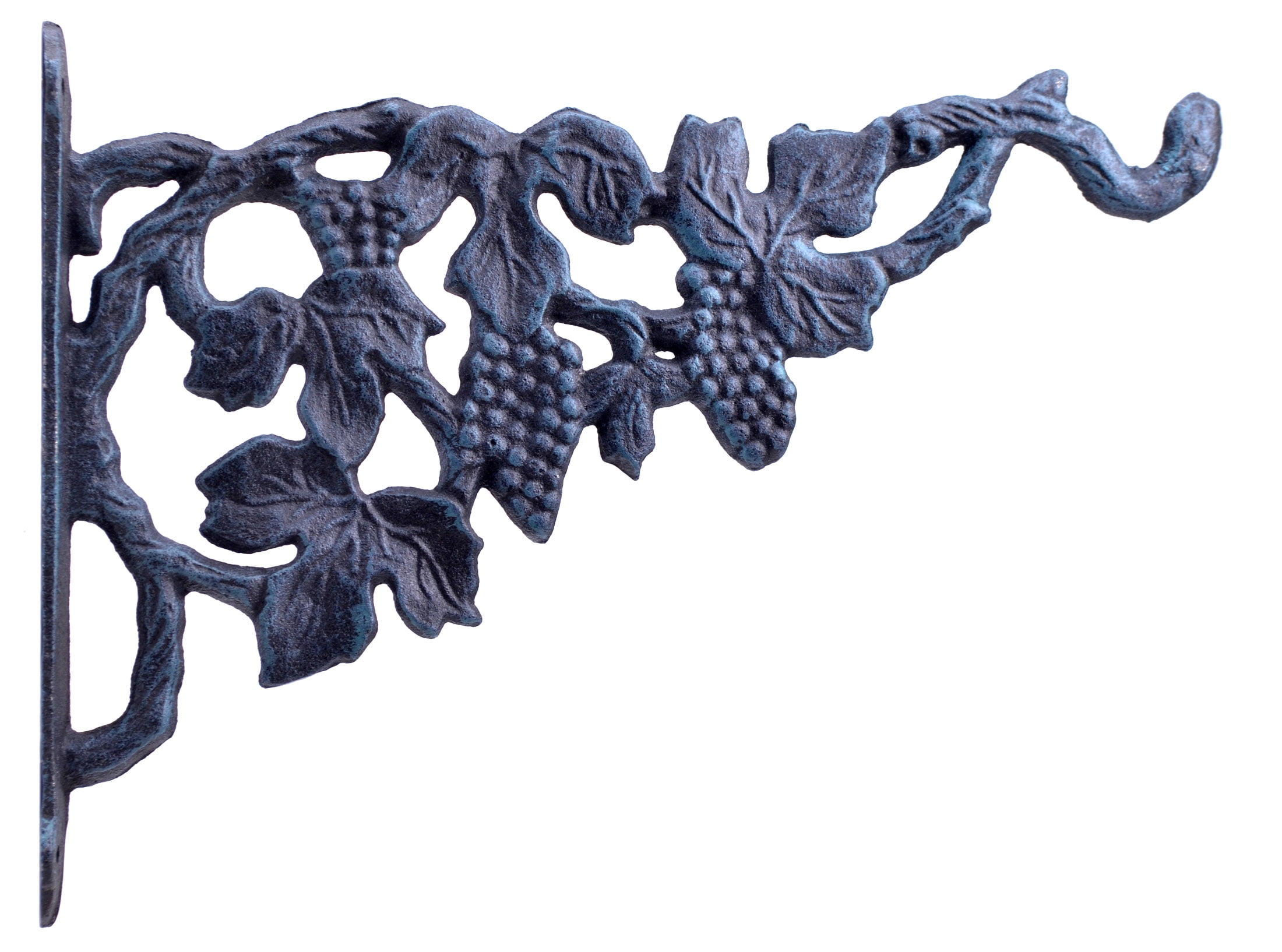 Decorative Plant Hanger Gape Vine Verdigris Cast Iron 12" Deep by Flag ...