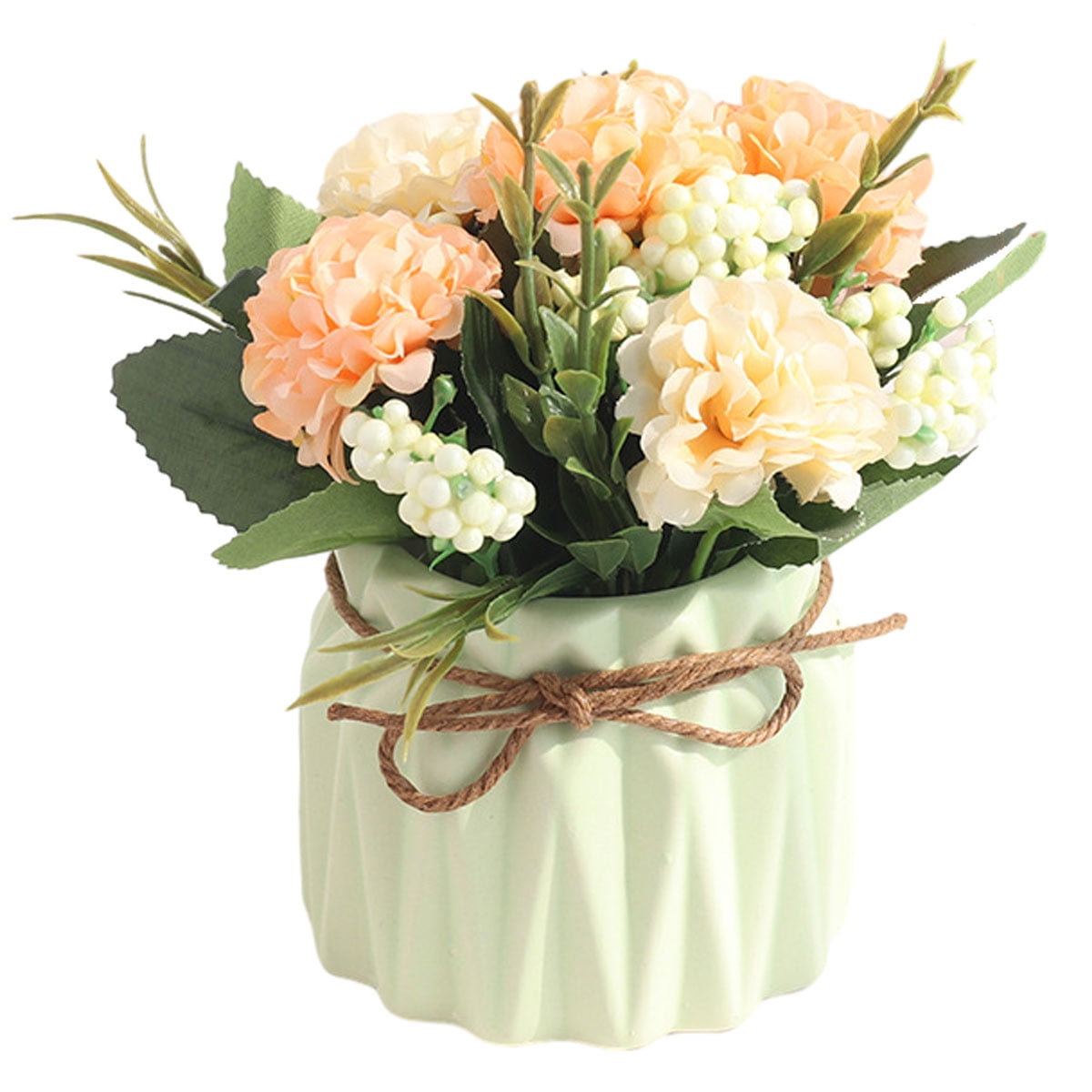 Decorative Planter Set for Desktop Glamour Charming Pink Flower Pots ...