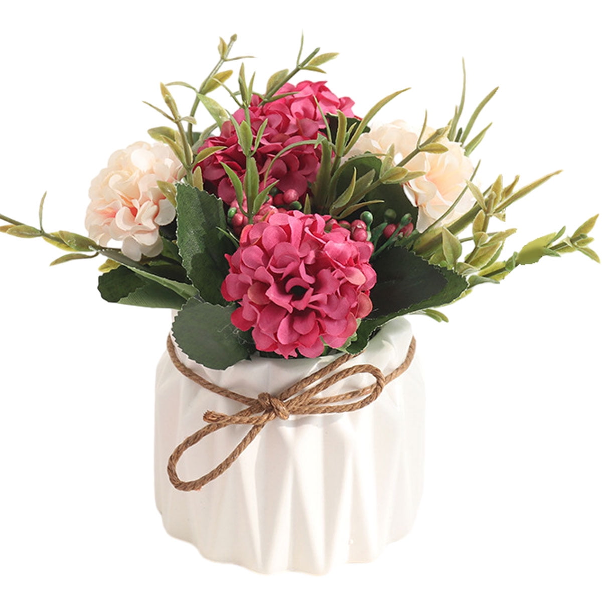 Decorative Planter Set for Desktop Glamour Charming Pink Flower Pots ...