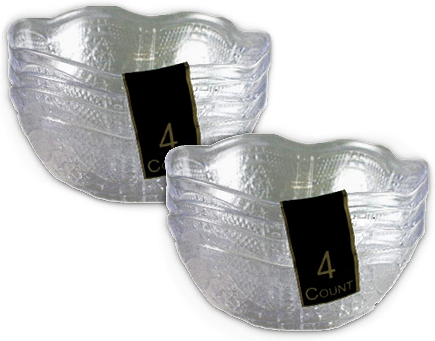 Decorative Plastic Bowl Set ~ 8 Crystal Cut Plastic Bowls | Clear Bowls ...